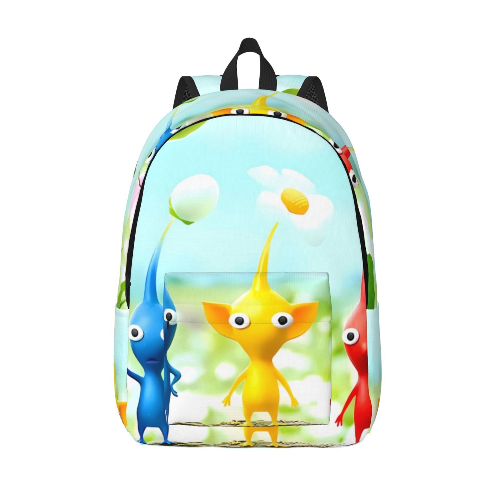 Kuqiui Pikmin Print Canvas Travel Laptop Backpack for Men Women ...