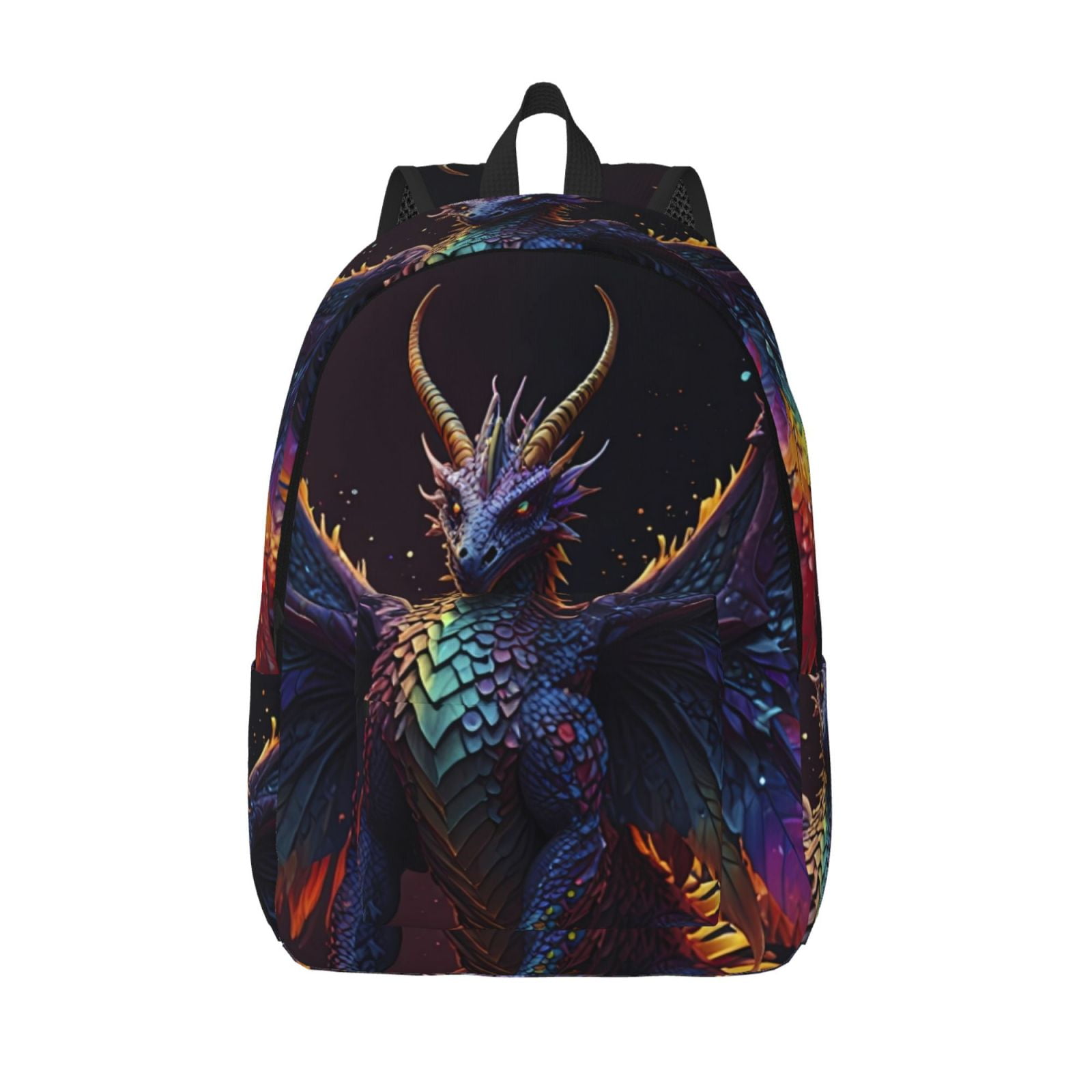 Kuqiui Rainbow Wings Majestic Dragon Print Canvas Travel Laptop ...