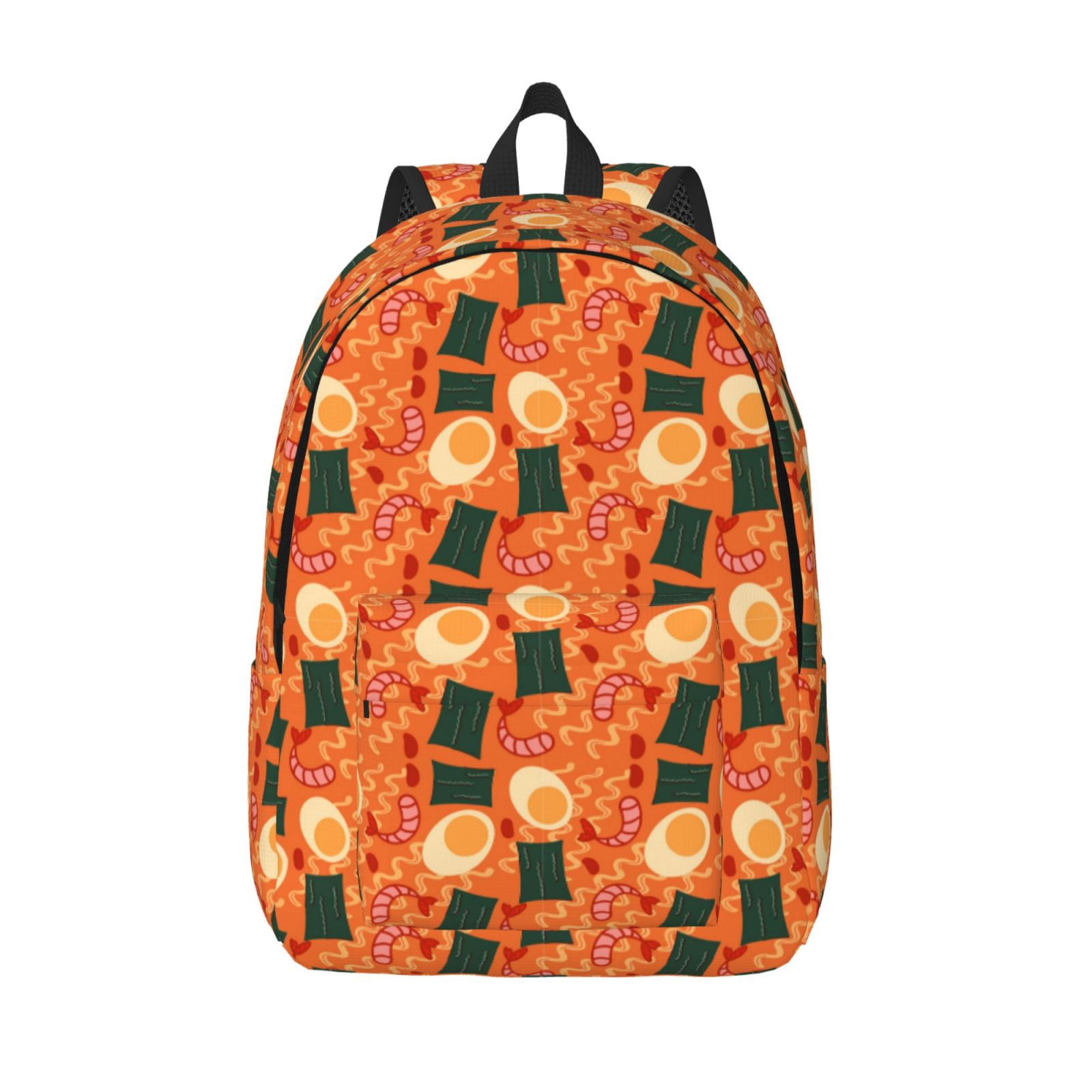 Kuqiui Ramen Noodle Soup Print Canvas Travel Laptop Backpack for Men ...