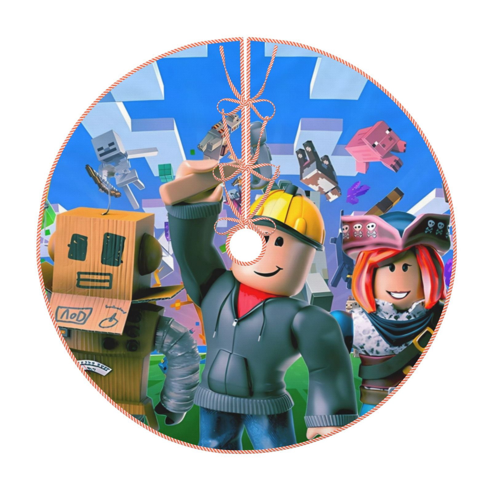 Kuqiui Roblox Print Christmas Tree Skirt Christmas Tree Decorations ...