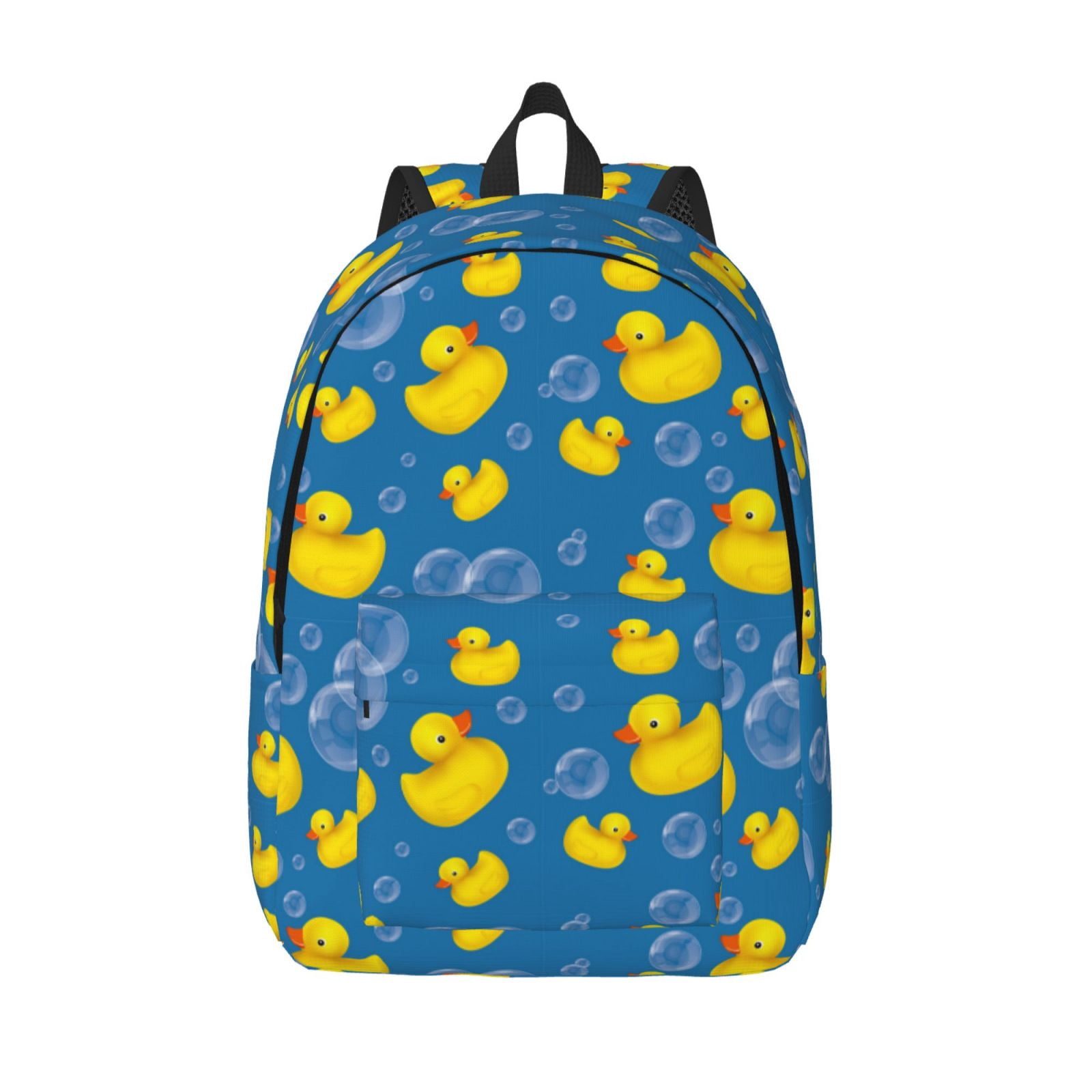 Kuqiui Rubber Duck Print Canvas Travel Laptop Backpack for Men Women ...