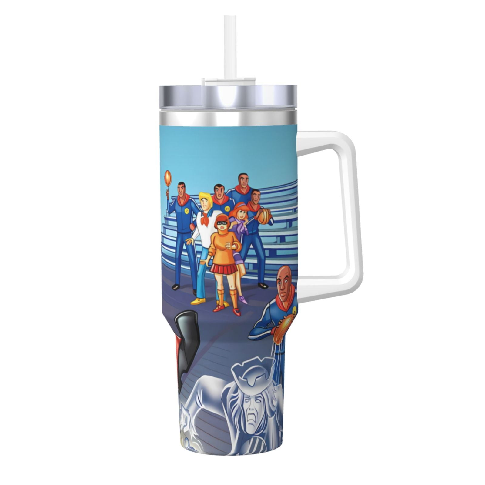 Kuqiui Scooby-Doo Print 40 oz Tumbler with Handle,Leakproof Insulated ...