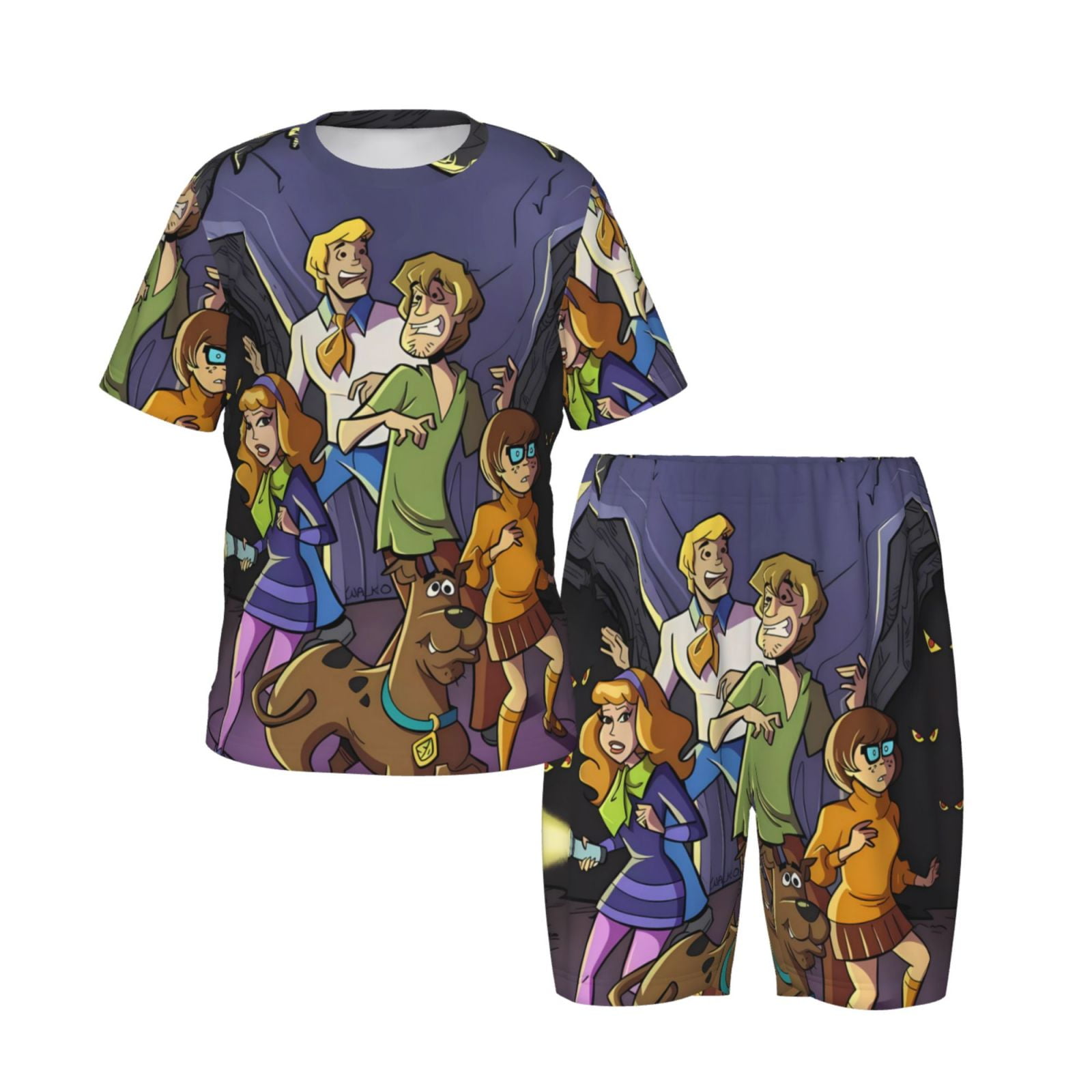 Kuqiui Scooby-Doo Print Short-Sleeved 2-Piece Pajama Set for Girls and Boys,Kid Pajama Sleepwear ...