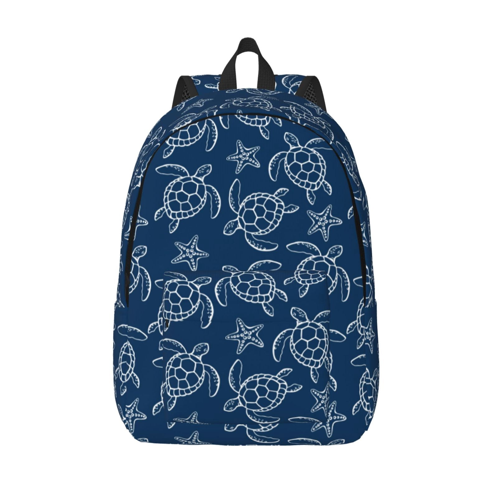 Kuqiui Sea Turtle Print Canvas Travel Laptop Backpack for Men Women ...