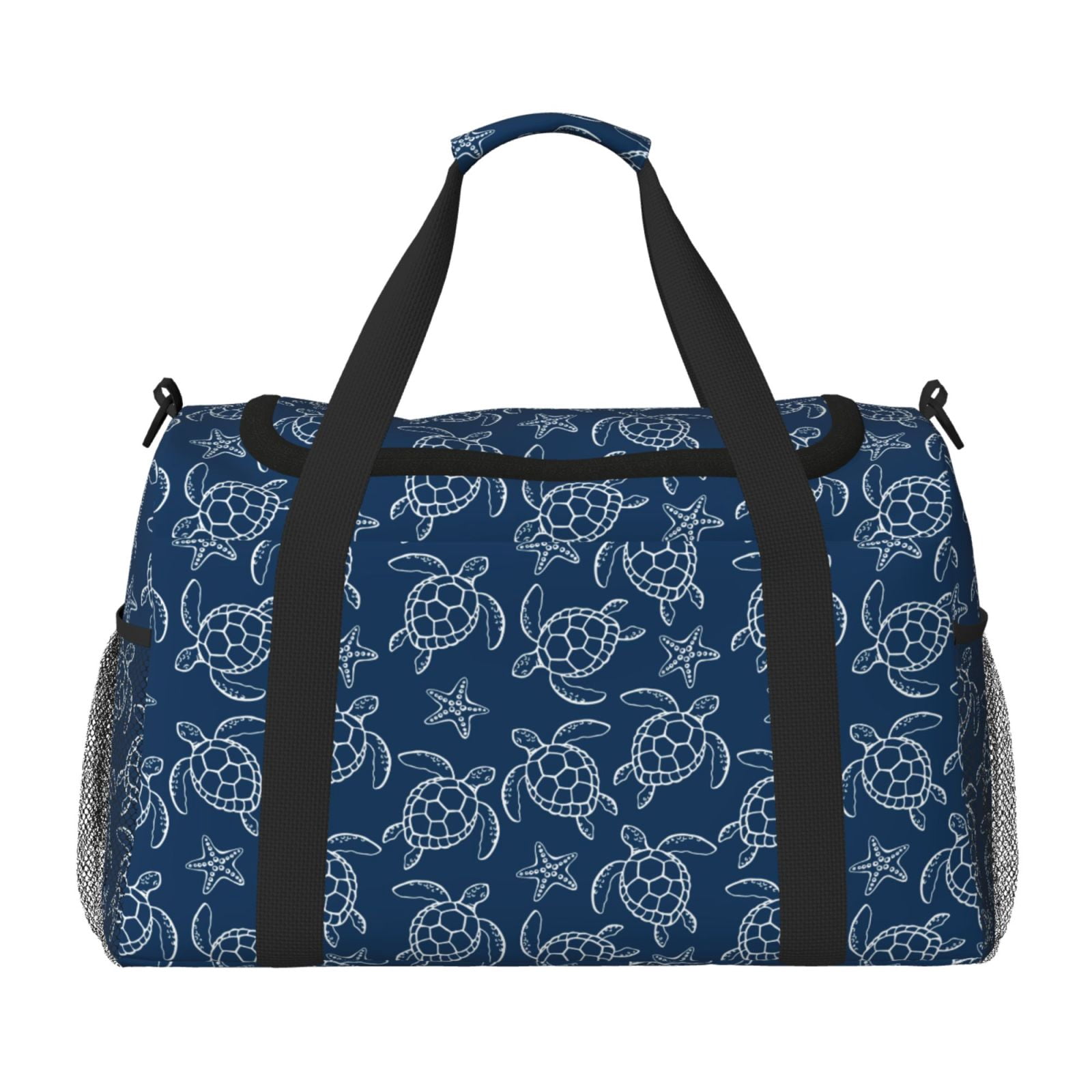 Kuqiui Sea Turtle Print Foldable Travel Duffel Bag Tote Carry on ...