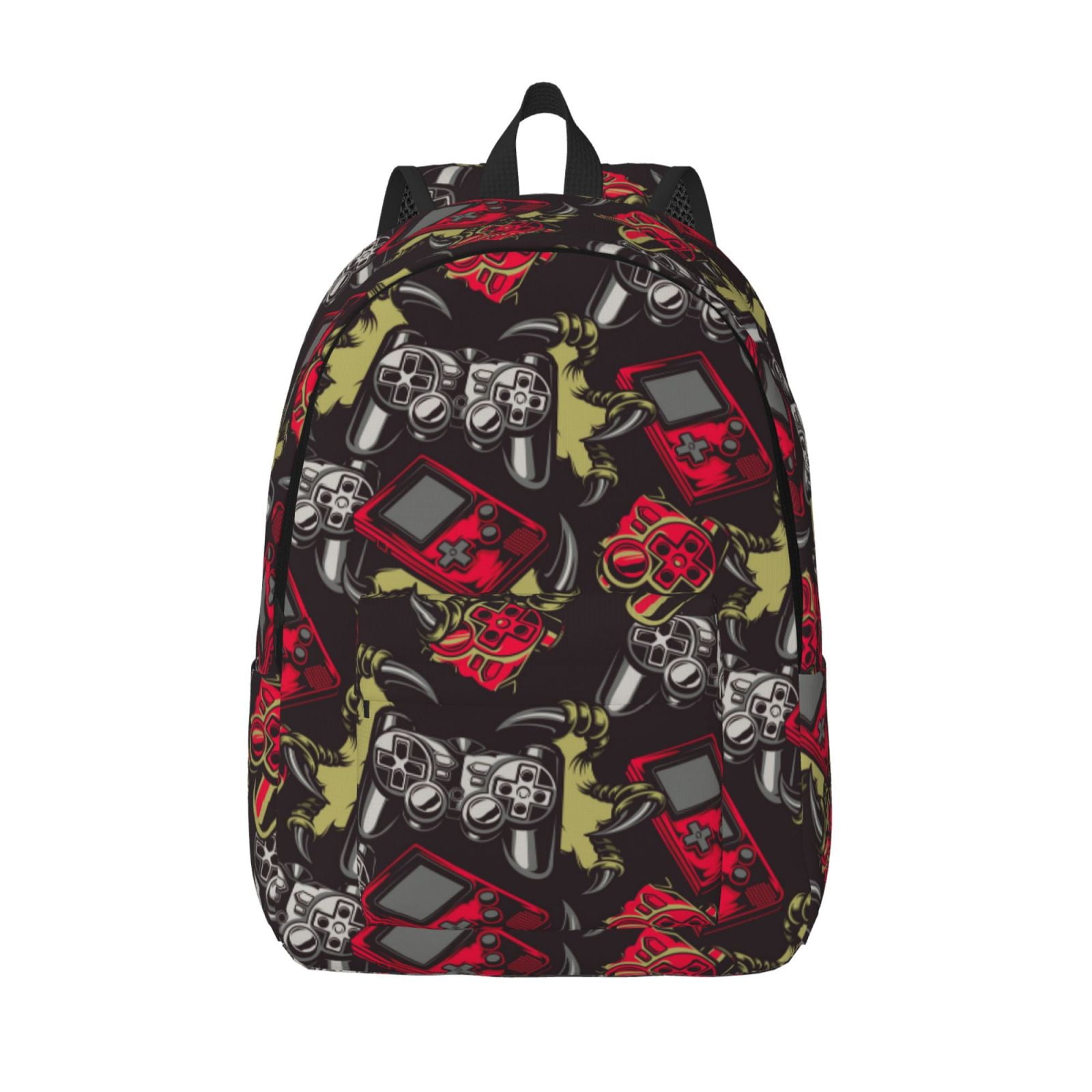 Kuqiui Vintage Gaming Print Canvas Travel Laptop Backpack for Men Women ...