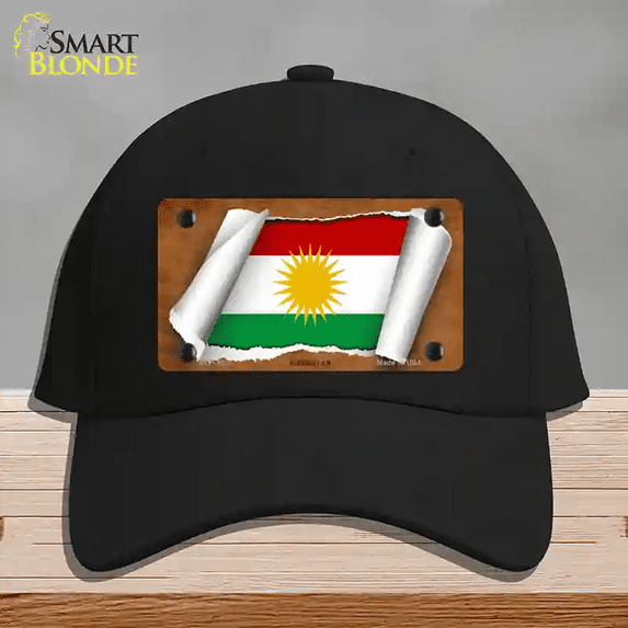 Kurdistan Flag Scroll Novelty License Plate Hat Cotton Black - Walmart.com
