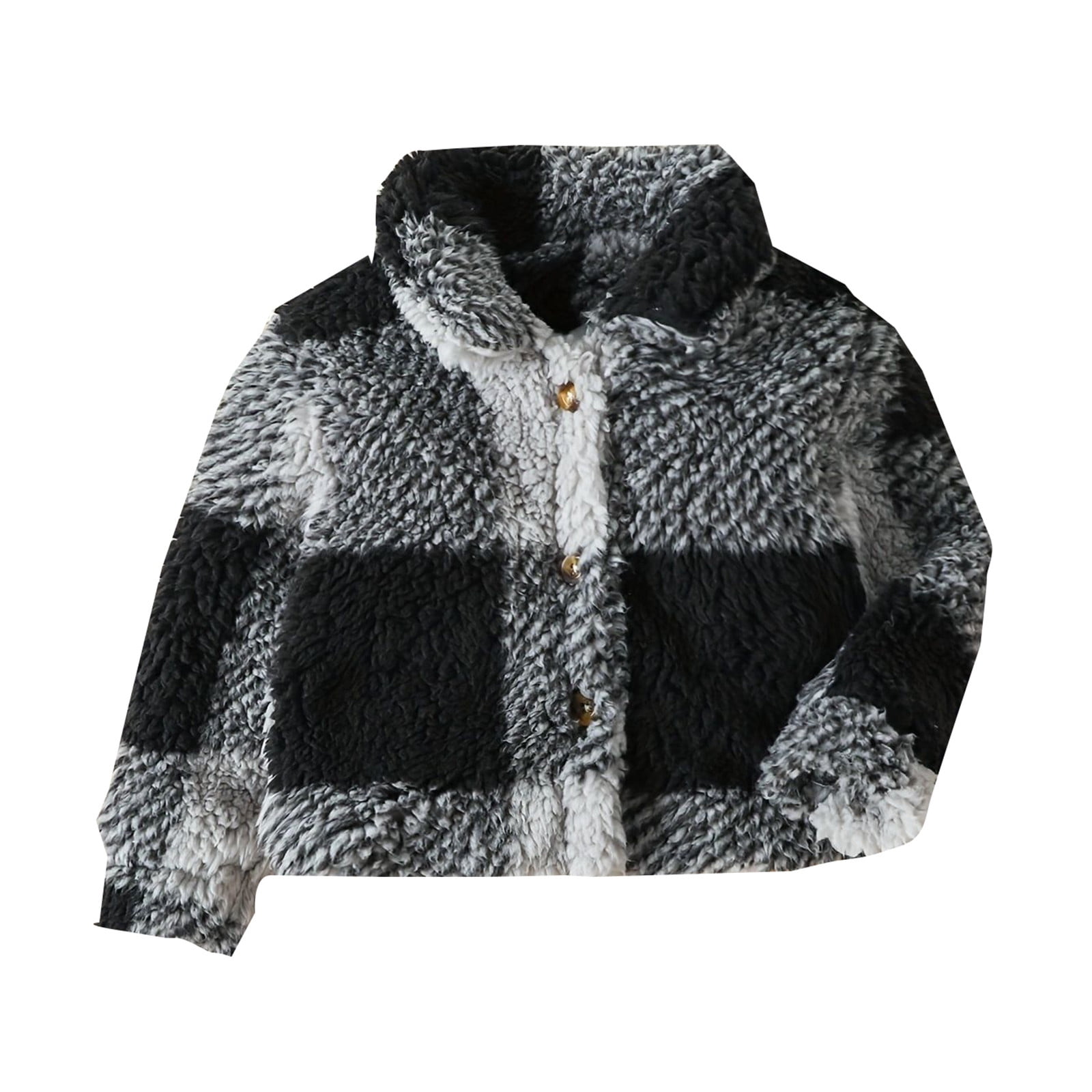 Kureaily Girls Winter Long Sleeve Warm Plaid Coat Jacket Fall Clothes ...