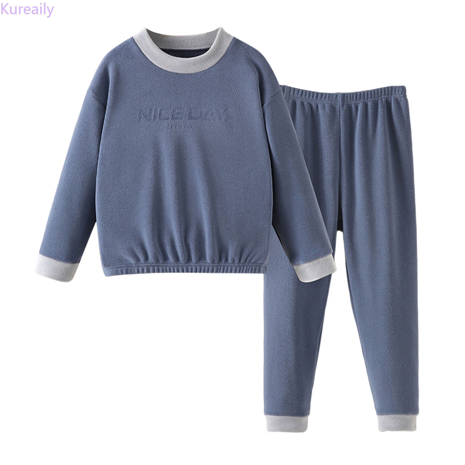 Kureaily Kids Cozy Pajama Soft Sleepwear For Boys Long Sleeve Home ...