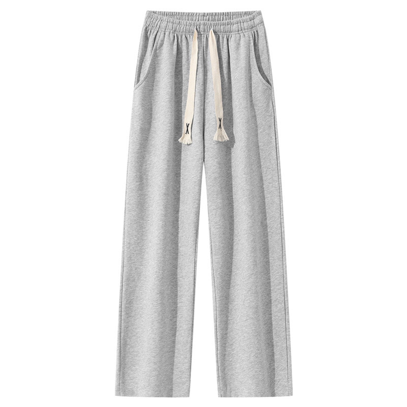 Kureaily Men's Joggers Sweatpants Open Bottom Straight Leg Casual Loose ...