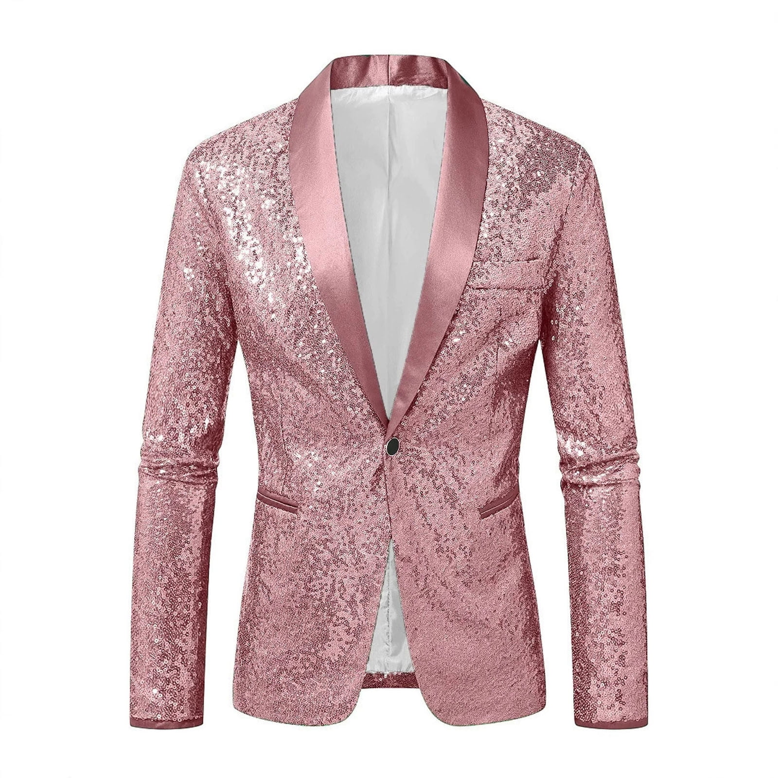 Kureaily Sequin Evening Party Jacket Formal Nightclub Stage Performance Dinner Coat For Groom ...
