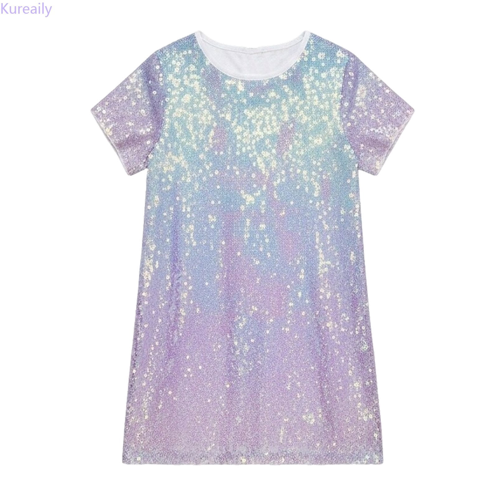 Kureaily Sparkling Sequin Party Dress For Girls Elegant Glittering ...