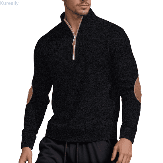 Kureaily Stand Collar Zip Sweatshirt Fashionable Leisure Cardigan With ...