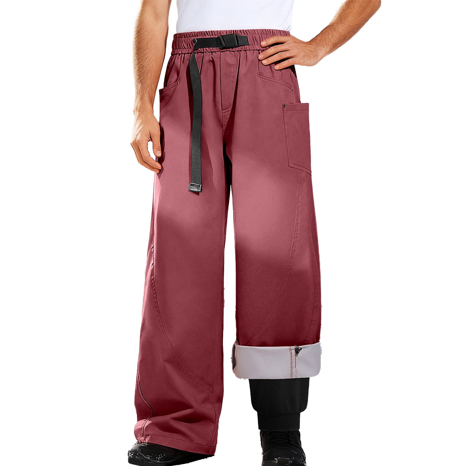 Kureaily Thermal Outdoor Pants Windproof Casual Work Pants With Two ...