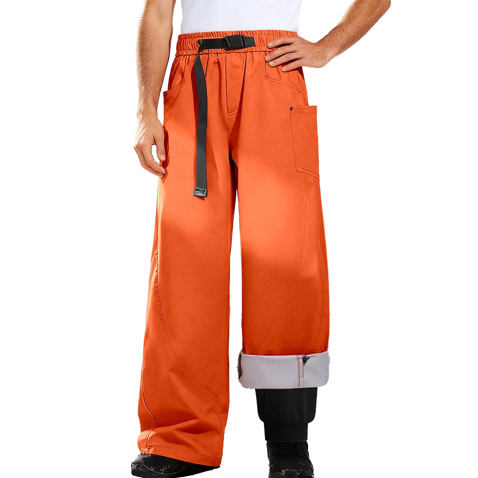 Kureaily Thermal Outdoor Pants Windproof Casual Work Pants With Two ...