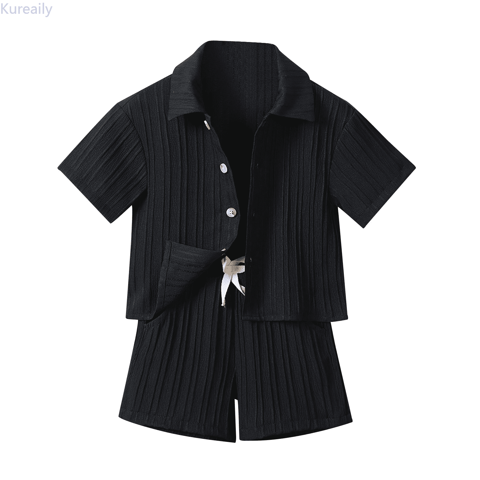 Kureaily Toddler Baby Boys Clothes Ribbed Button Down Shirt Tops ...