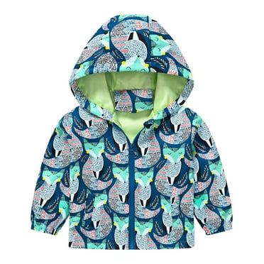Juebong Toddler Kids Baby Girls Fashion Cute Cartoon Butterfly Pattern Windproof Rain Jacket ...