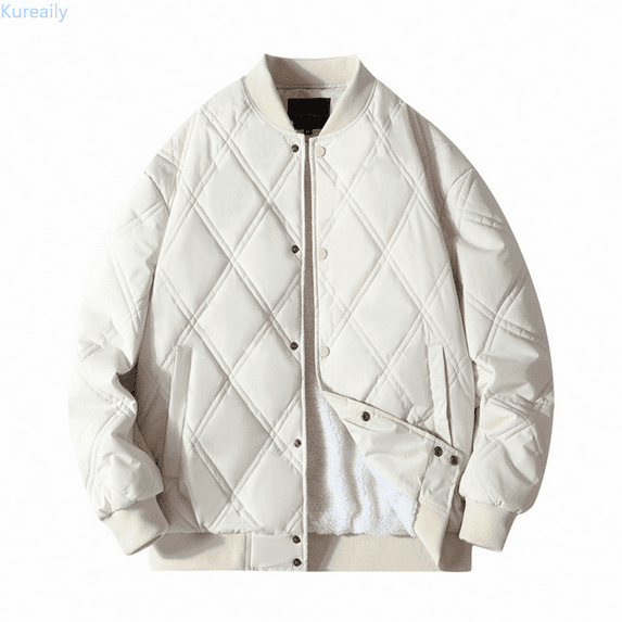 Kureaily Winter Coat With Detachable Faux Hood Heavy Duty Insulated ...