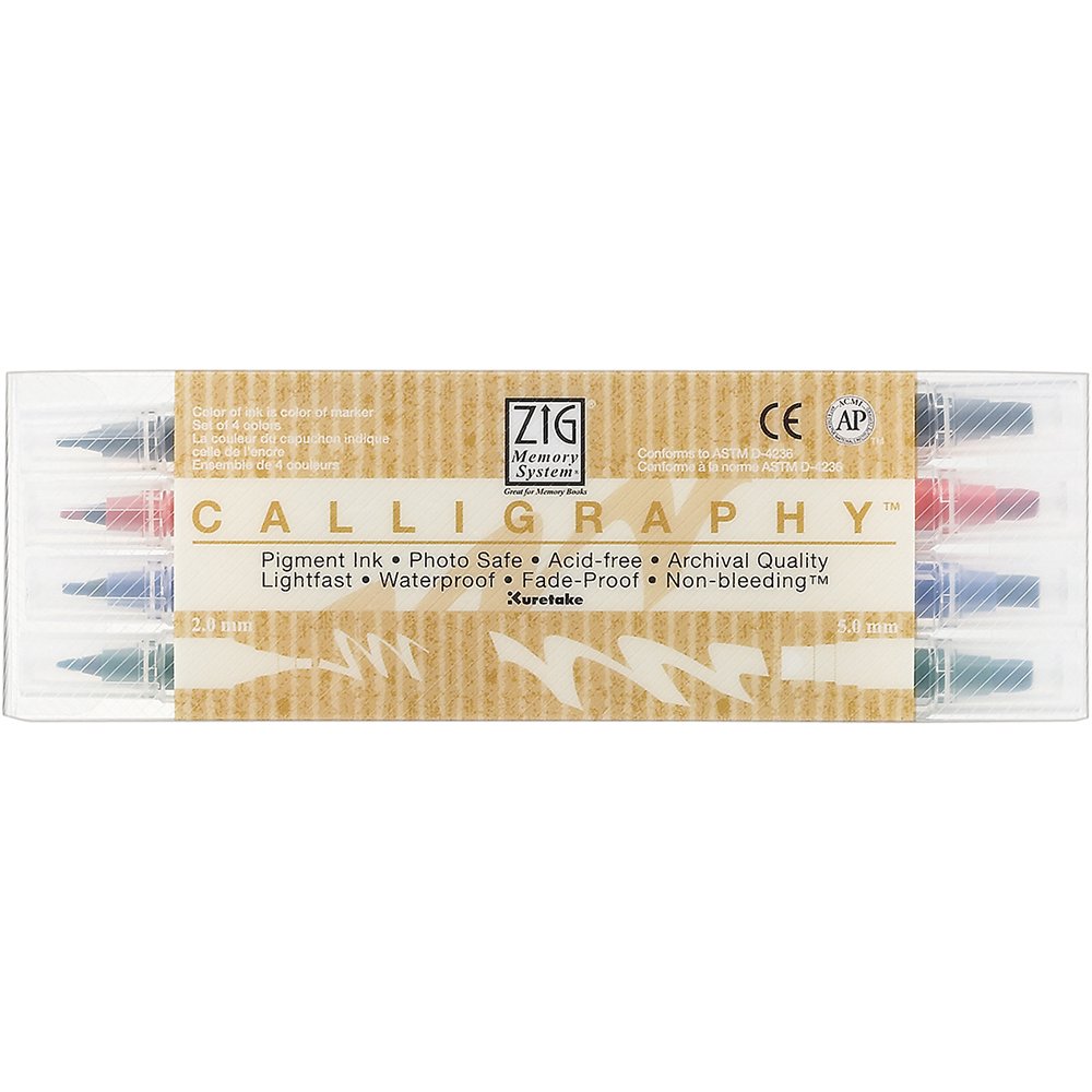 Kuretake Zig MS34004V Zig Memory System Calligraphy Marker - Walmart.com