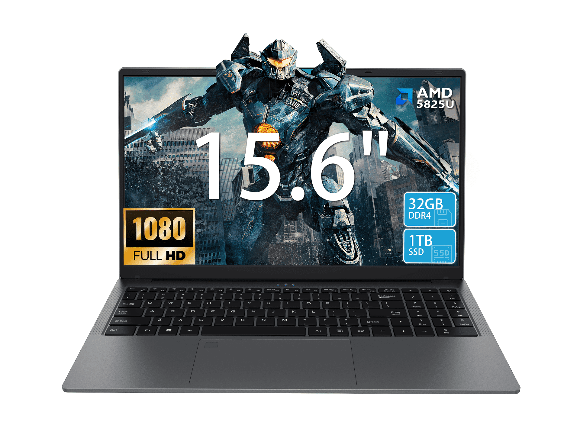 KurieTim T1568 15.6 in FHD Laptop, AMD Ryzen 5825U,32GB RAM, 1TB SSD ...