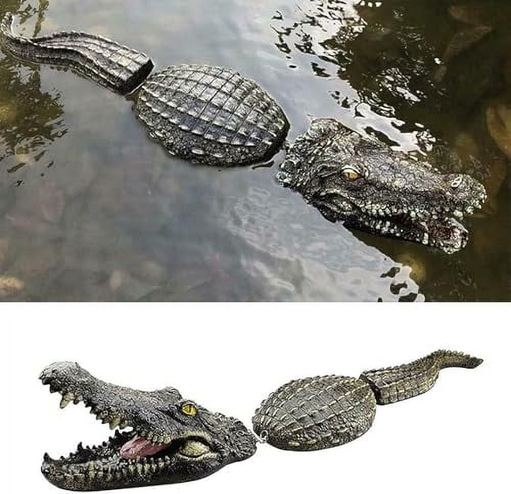 Kuriozud 31.5 Inches Floating Crocodile Decoy for Pool, Pond, Garden ...