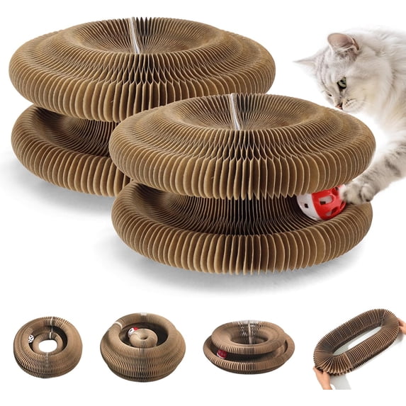 Kurlboard for Cats Self Play Indoor, Kitty Curls Cat Scratcher with ...