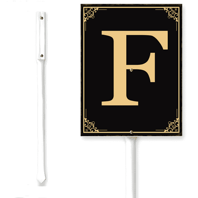Kurmntregon Alphabet Yard Letters F Alphabet Yard Decoration With Stake ...
