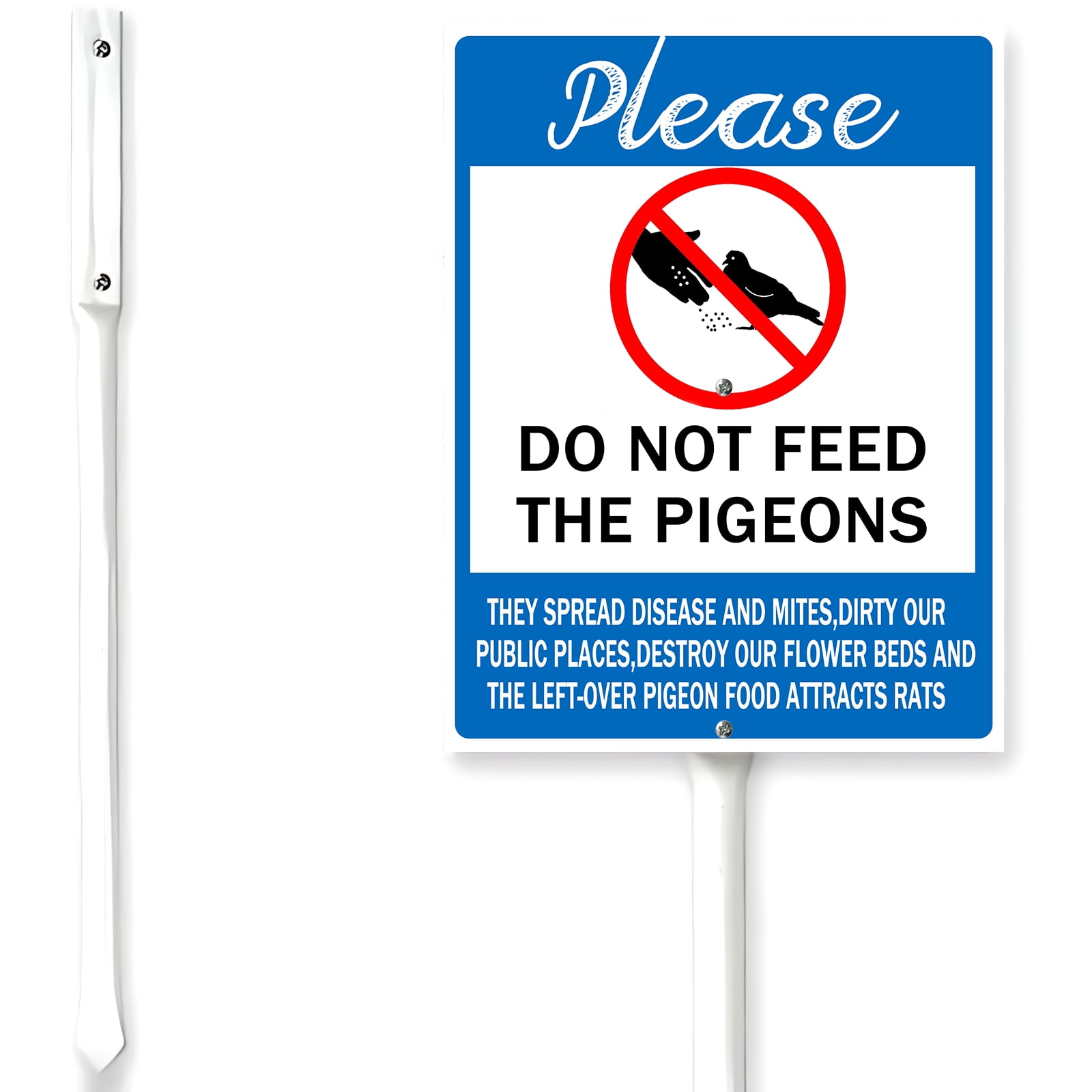 Kurmntregon Animals Yard Sign Do Not Feed The Birds Yard Sign With ...