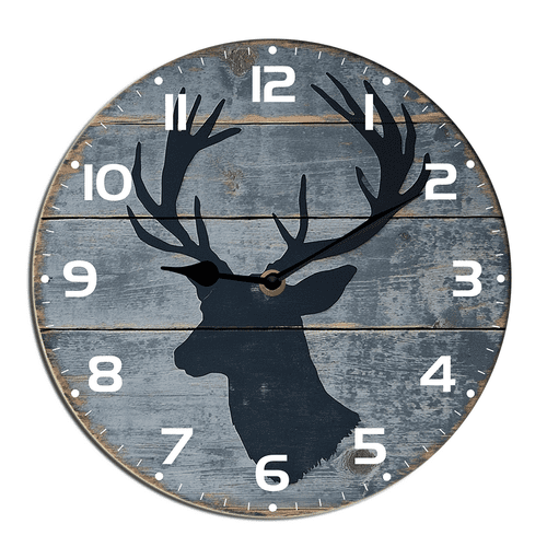 Kurmntregon Antler Wall Clock Deer Head Hunting Camping Clock For ...