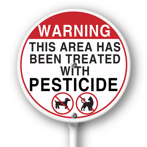 Kurmntregon This Area Has Been Treated With Pesticide Yard Sign No ...