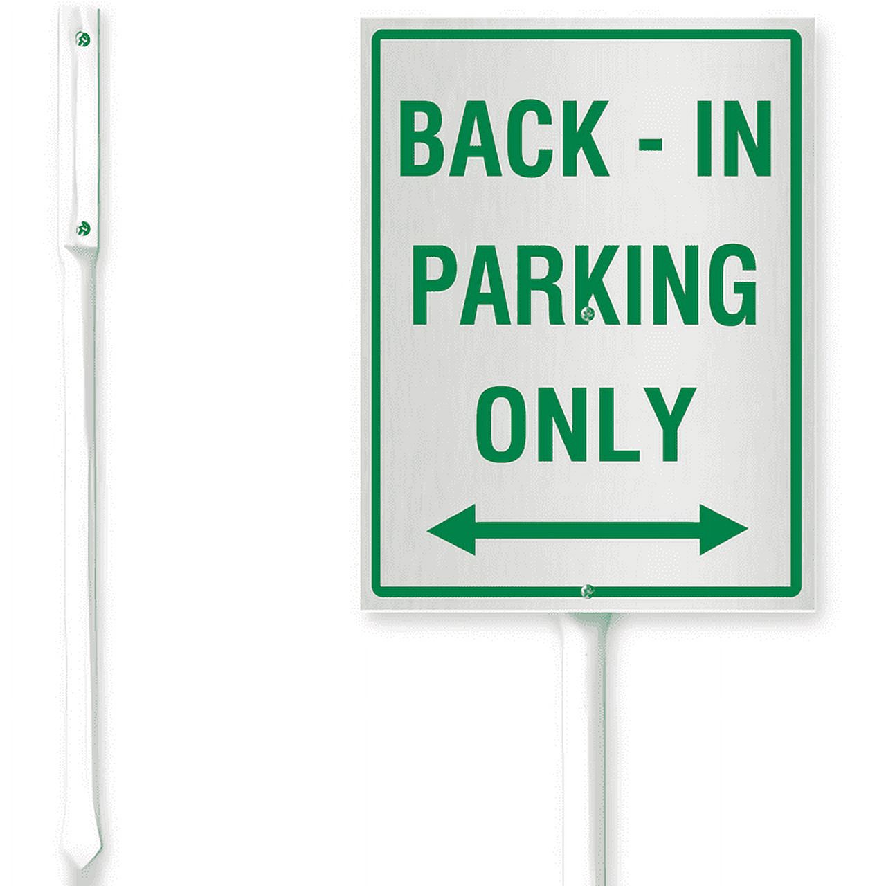 Kurmntregon Back-In Parking Sign With Stake Back-In Parking Sign For ...