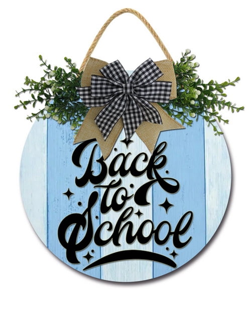 Kurmntregon Back To School Decoration Classroom Sign For Front Door ...