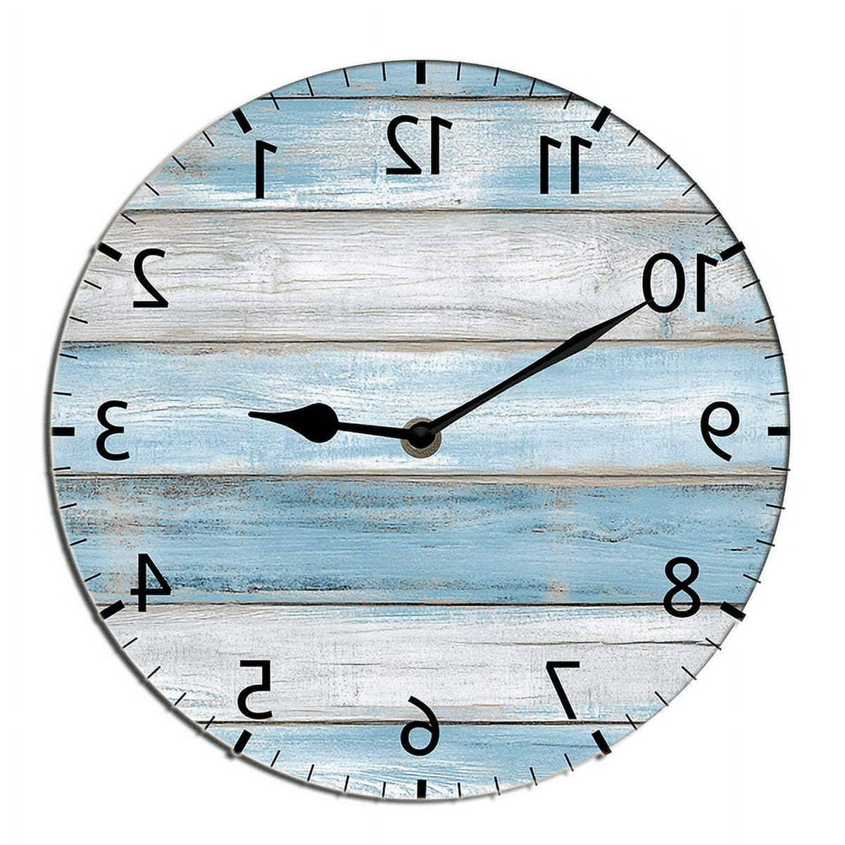 Kurmntregon Backwards Reverse Wall Clock Unusual Numbers Counter ...