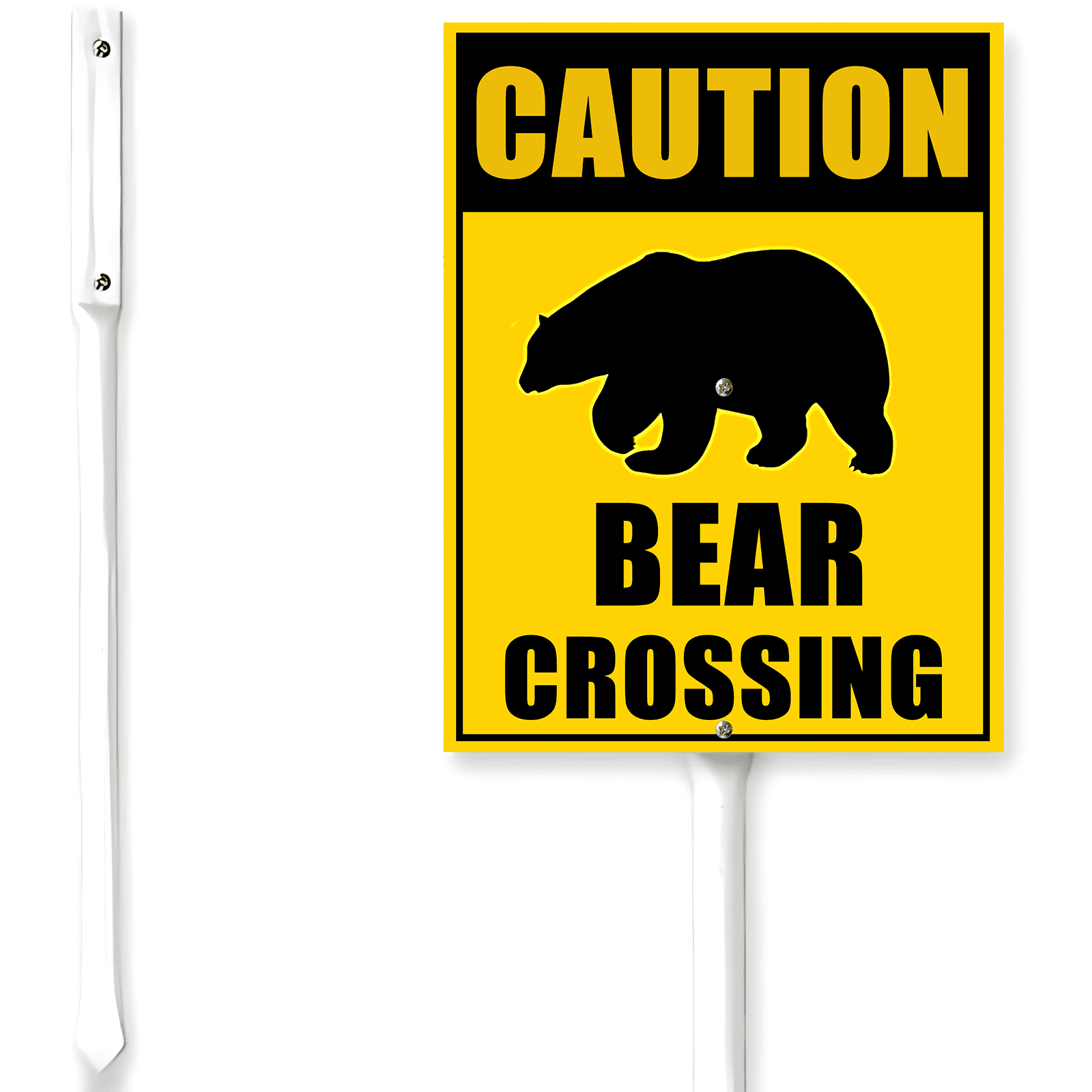 Kurmntregon Bear Crossing Sign With Stake Slow Down Sign For ...