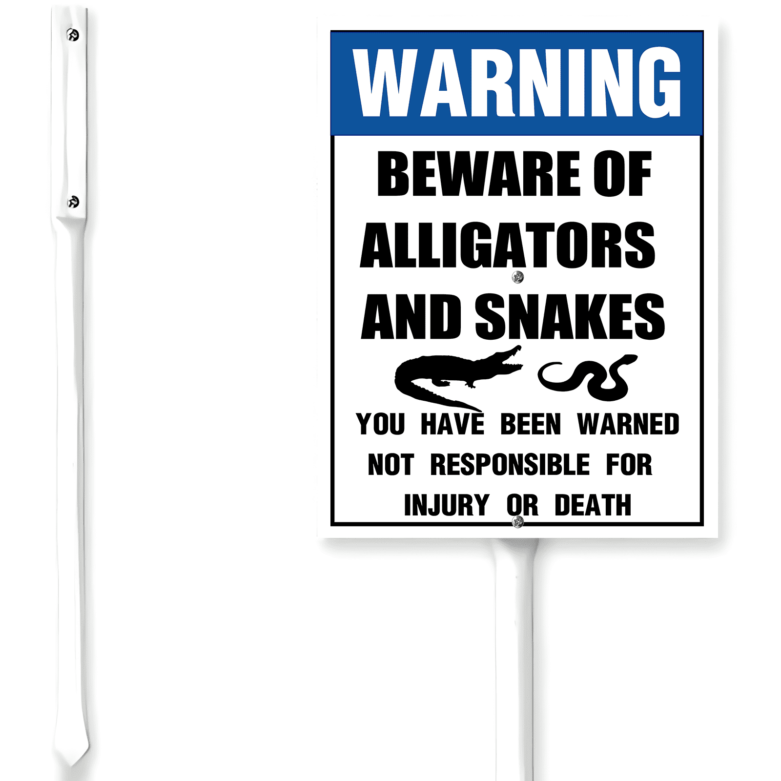 Kurmntregon Beware Of Alligators And Snakes Sign With Stake Security ...