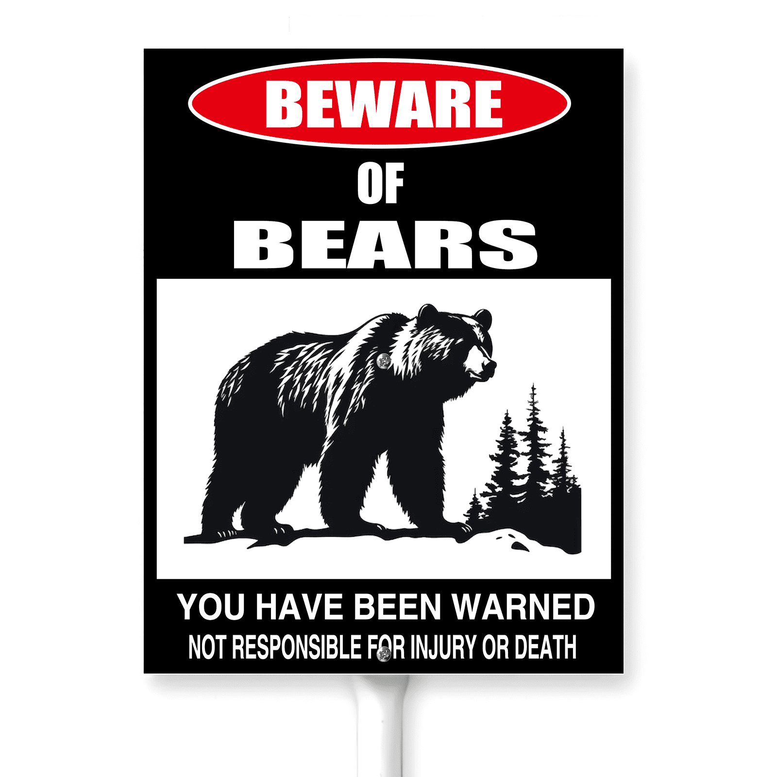 Kurmntregon Beware Of Bears With Stake Bears Crossing Sign Animal Pet ...