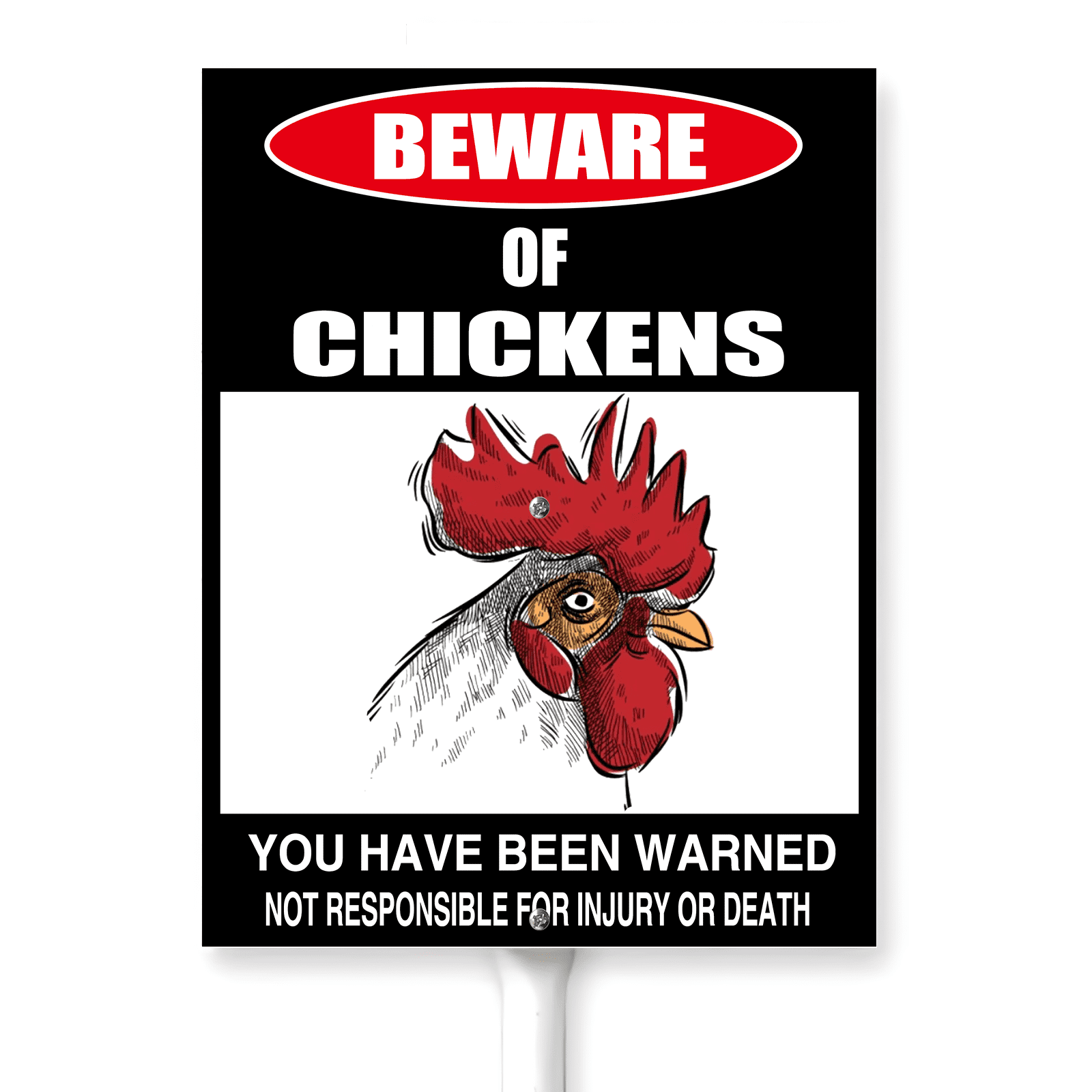 Kurmntregon Beware Of Chickens With Stake Chickens Crossing Sign Animal ...