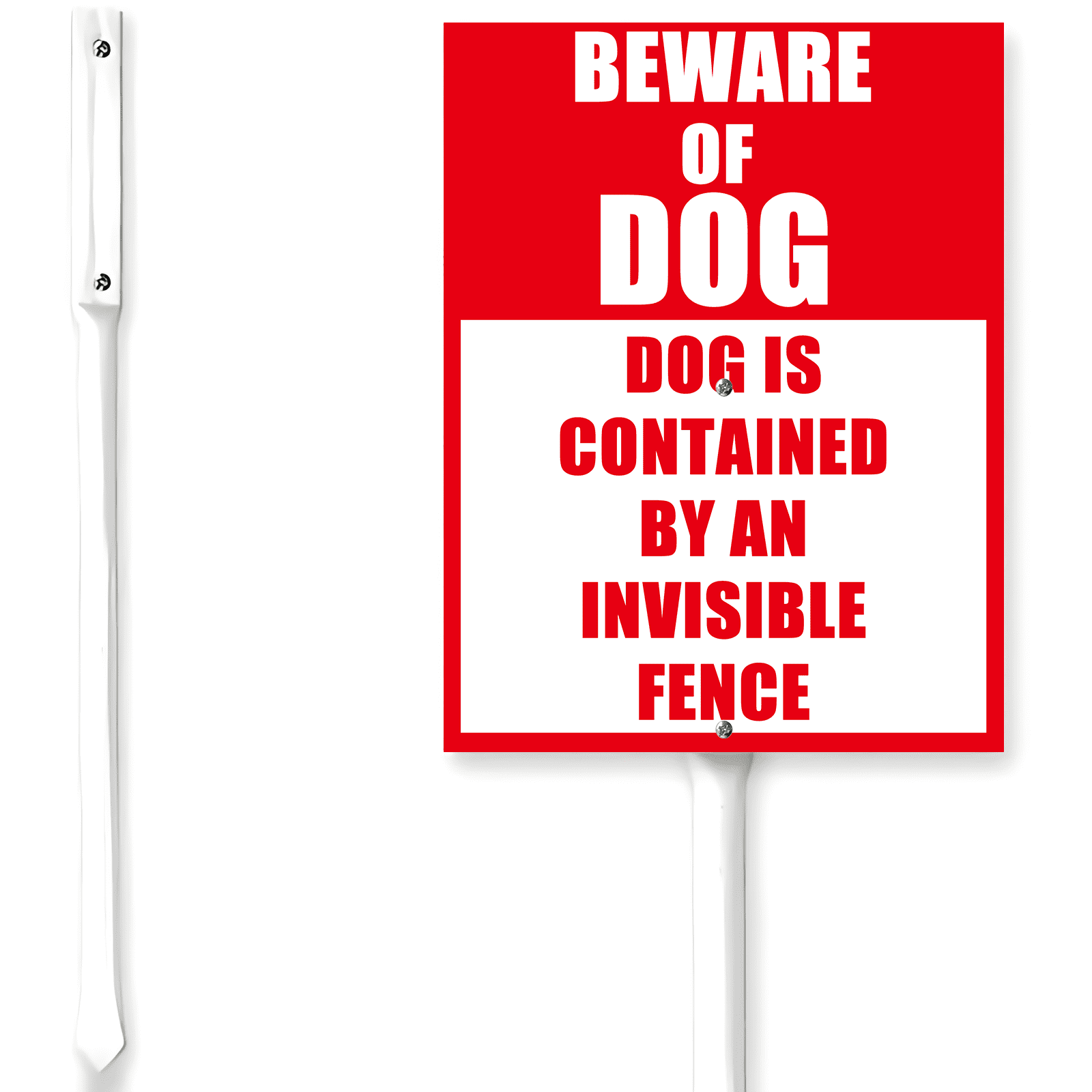 Kurmntregon Beware Of Dog Sign With Stake Caution Warning Sign 6X4 ...