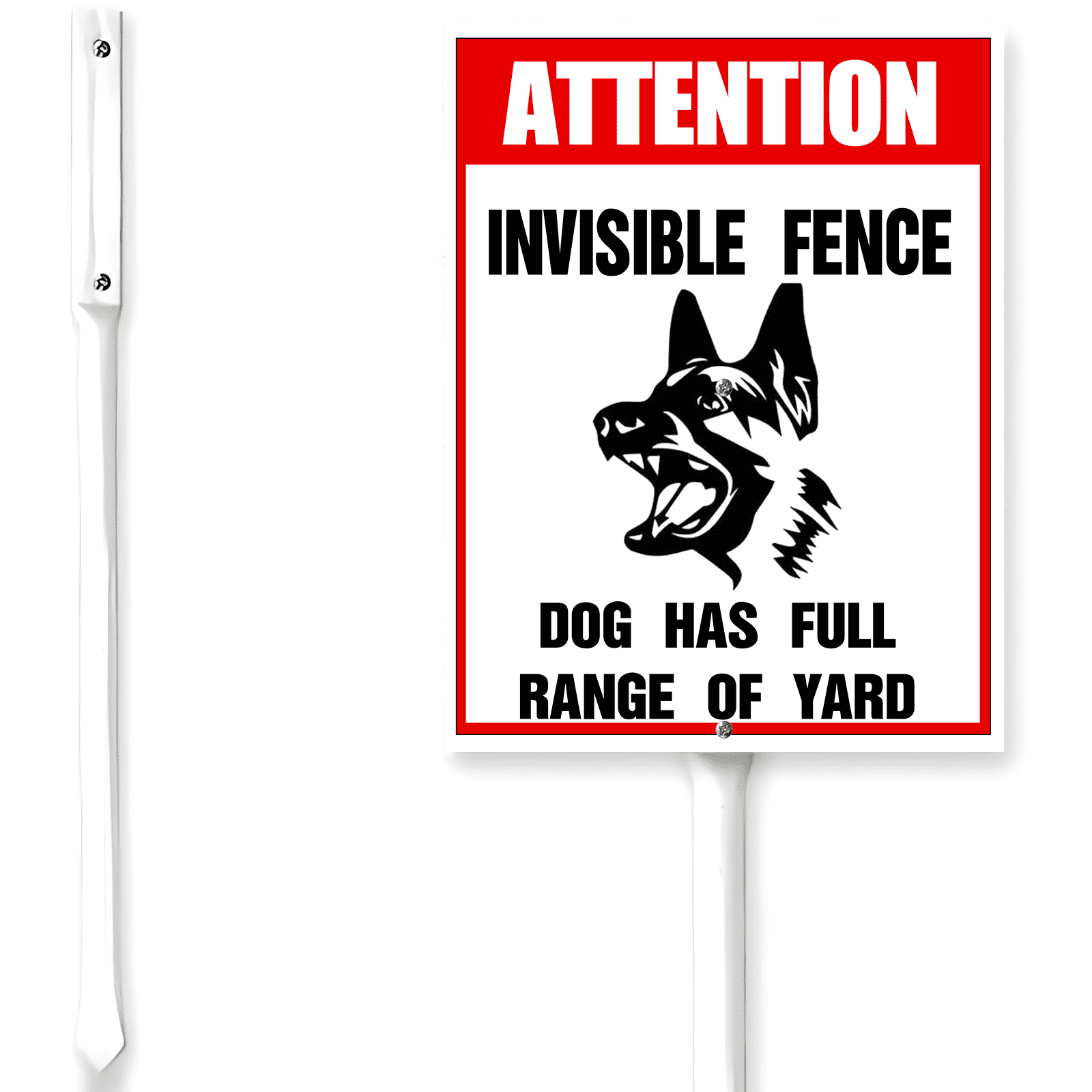Kurmntregon Beware Of Dogs Sign With Stake Dog Has Full Range Of Yard ...