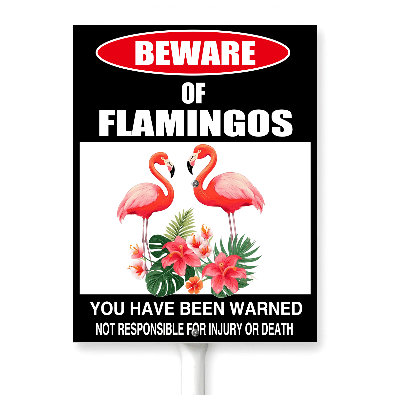 Kurmntregon Beware Of Flamingos With Stake Flamingo Crossing Sign ...