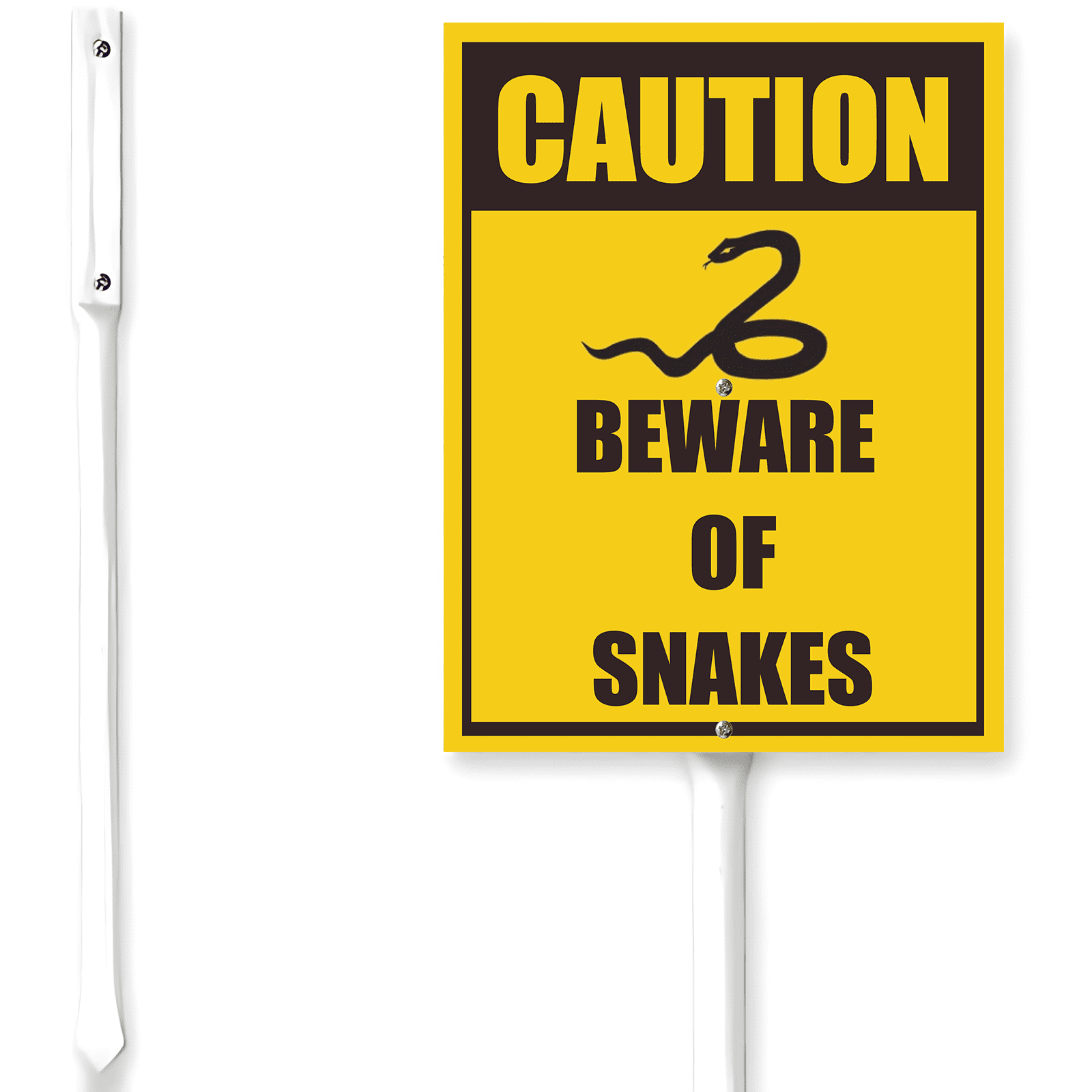 Kurmntregon Beware Of Snakes Sign With Stake Caution Snakes Sign For ...