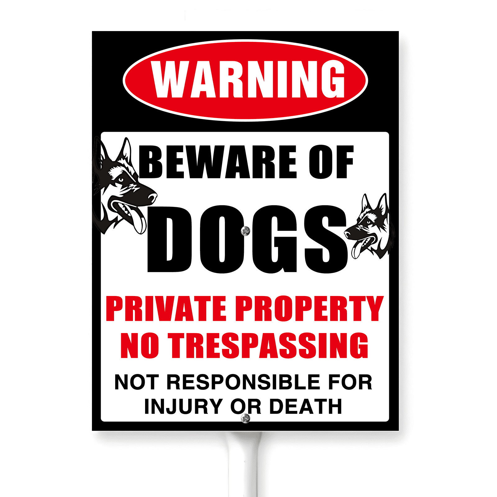 Kurmntregon Beware Of The German Shepherd Sign With Stake Private ...