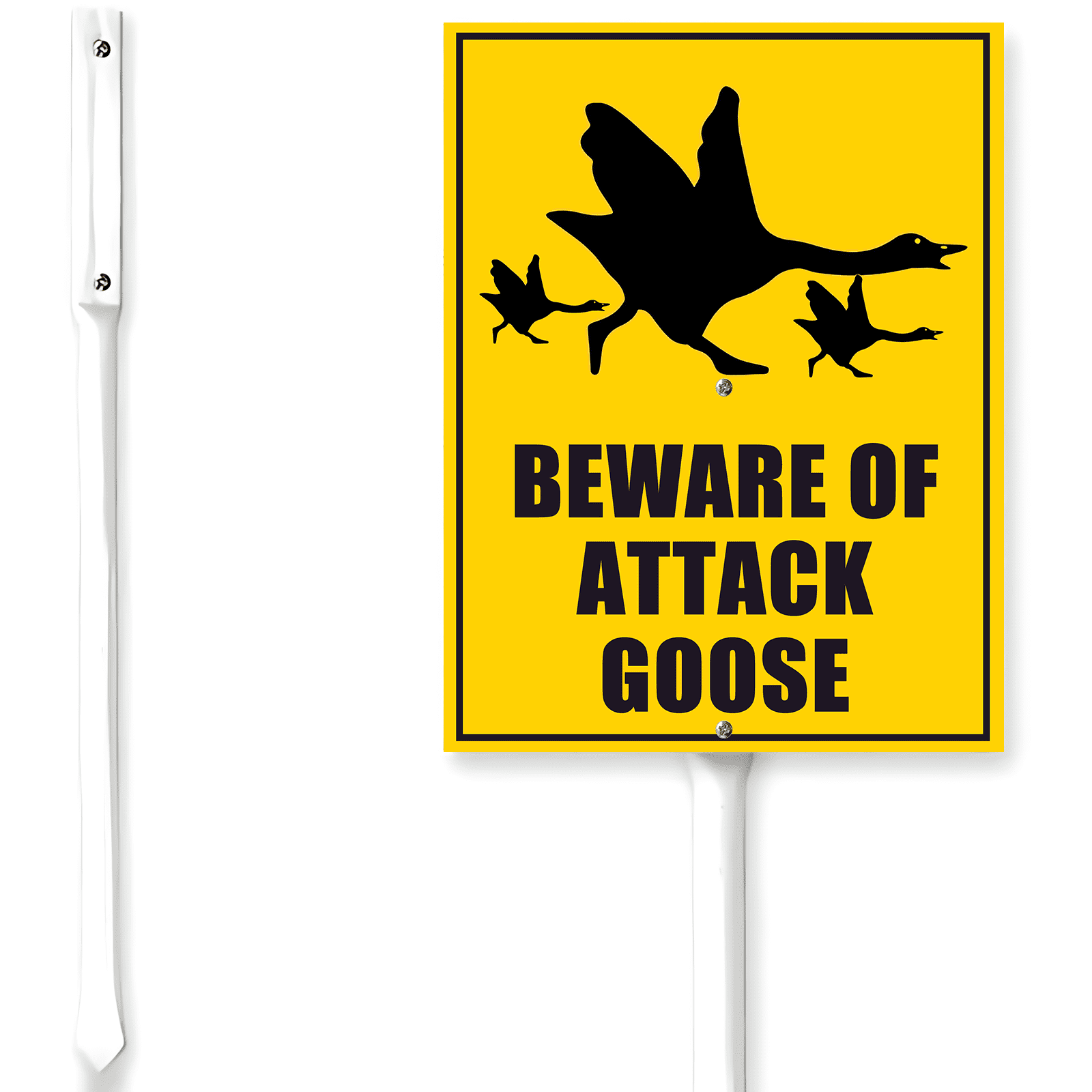 Kurmntregon Bewear Of Attack Goose Sign With Stake Slow Down Sign For ...
