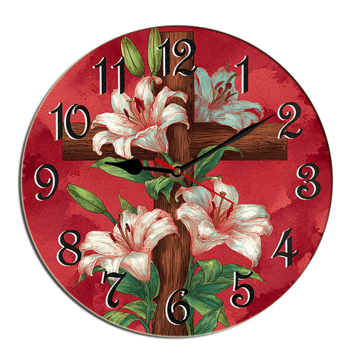 Kurmntregon Bible Verse Jesus Cross Wall Clock God Christian Religious ...