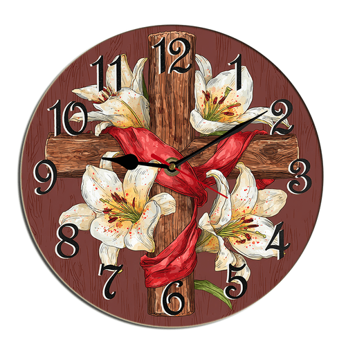 Kurmntregon Bible Verse Jesus Cross Wall Clock God Christian Religious ...