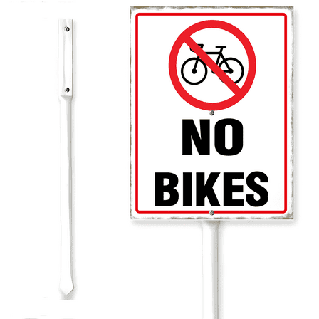 Kurmntregon No Bikes Yard Sign With Stake No Bikes Allowed Outdoor ...