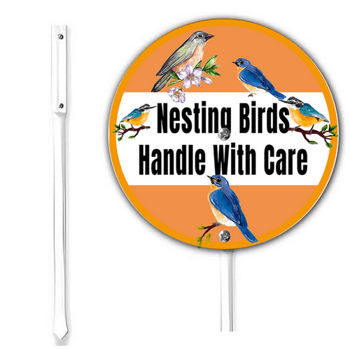 Kurmntregon Bird Sign Nesting Birds Handle With Care Sign With Stake ...