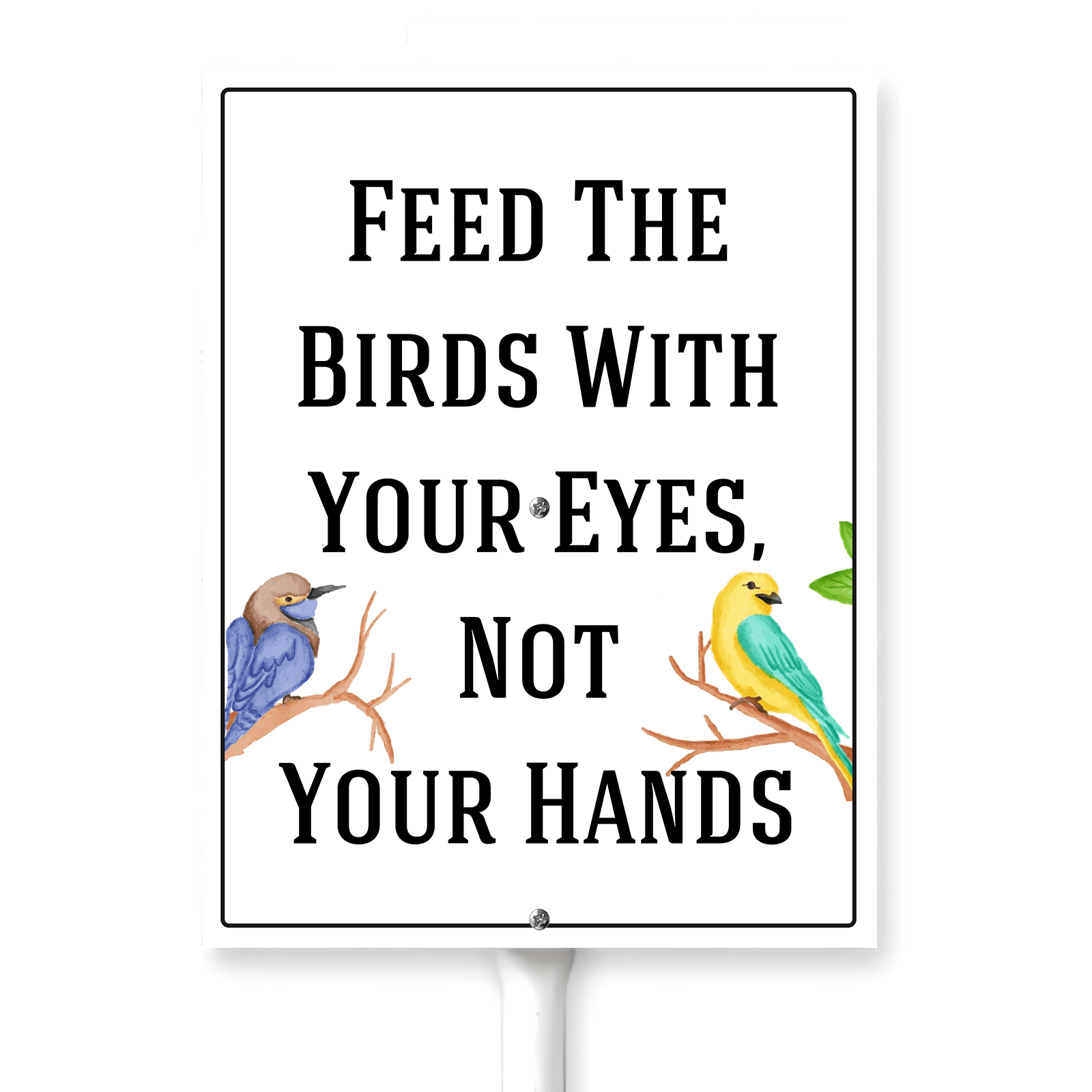 Kurmntregon Bird Sign With Stake Bird Sign For Back Door Feed The Birds ...