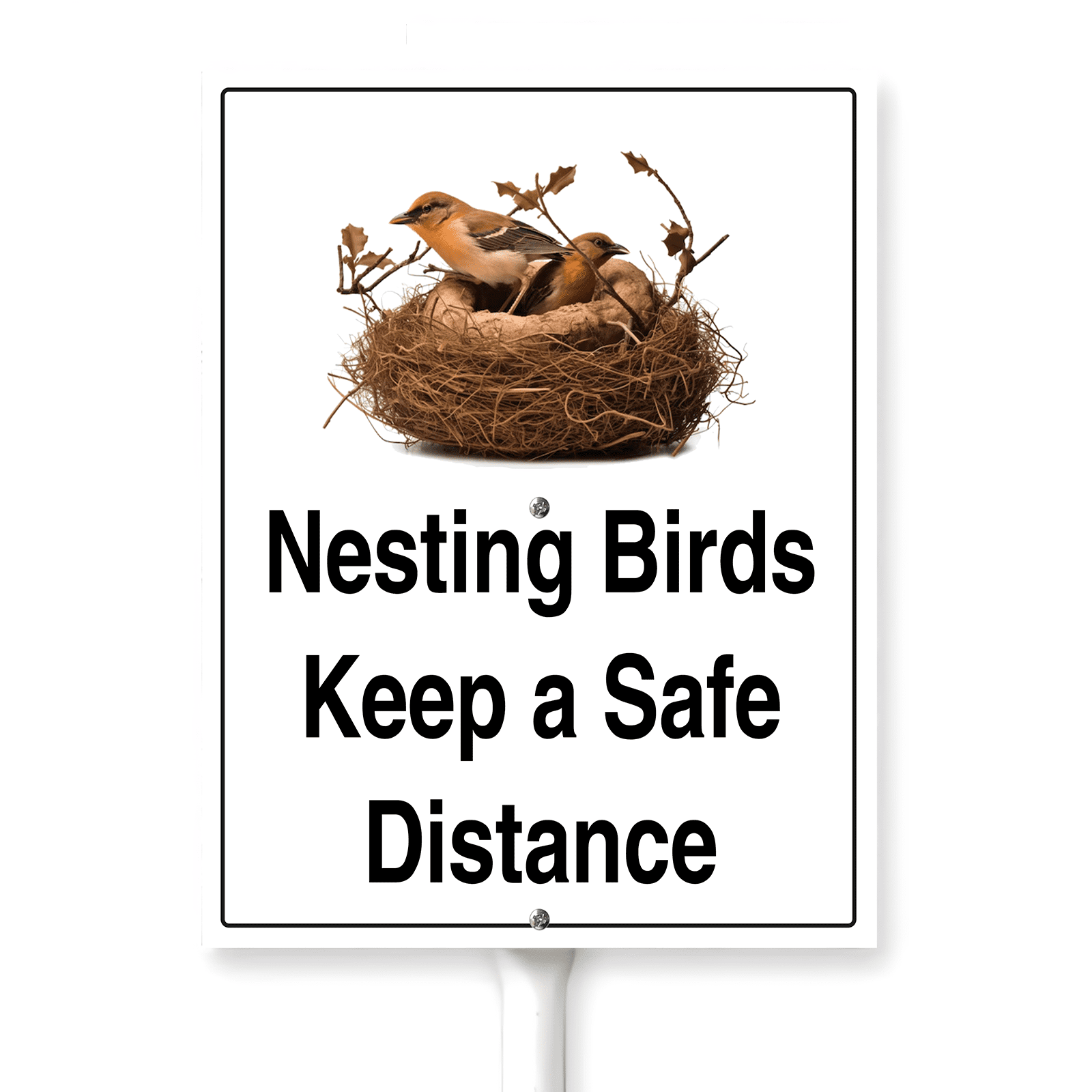 Kurmntregon Bird Sign With Stake Bird Sign For Back Door Nesting Birds ...