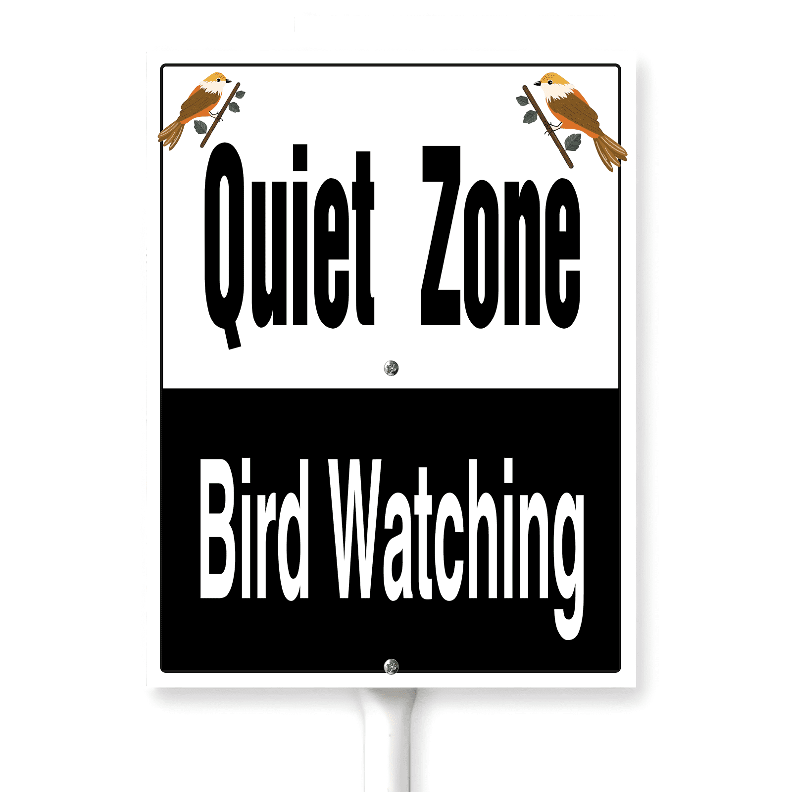 Kurmntregon Bird Sign With Stake Bird Sign For Front Door Quiet Zone ...
